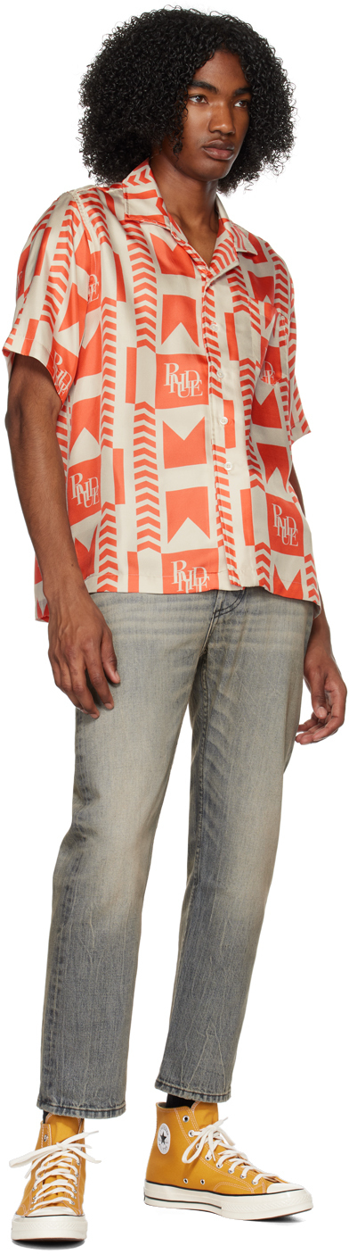 Rhude Orange & Beige Arrow Shirt Rhude
