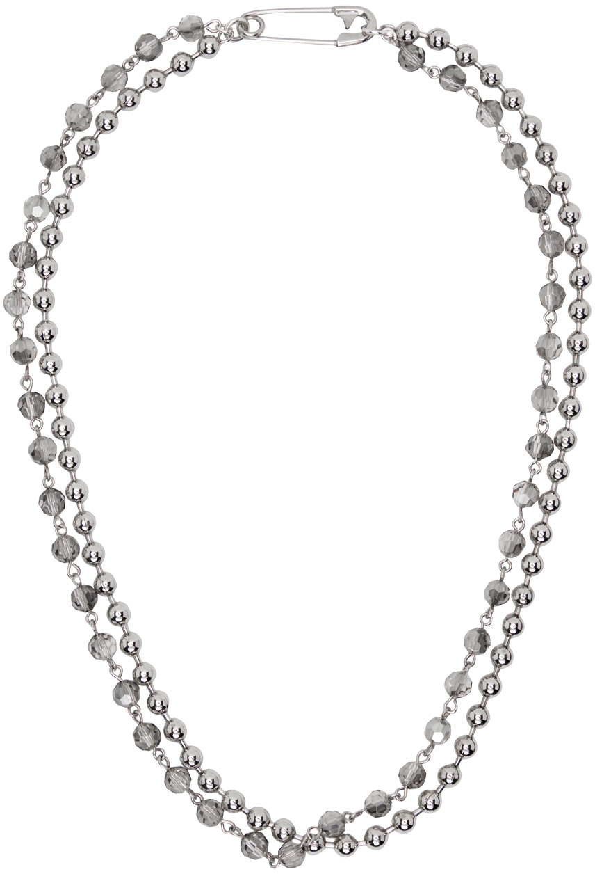 TAKAHIROMIYASHITA TheSoloist. Silver Beaded Ball Chain Necklace ...