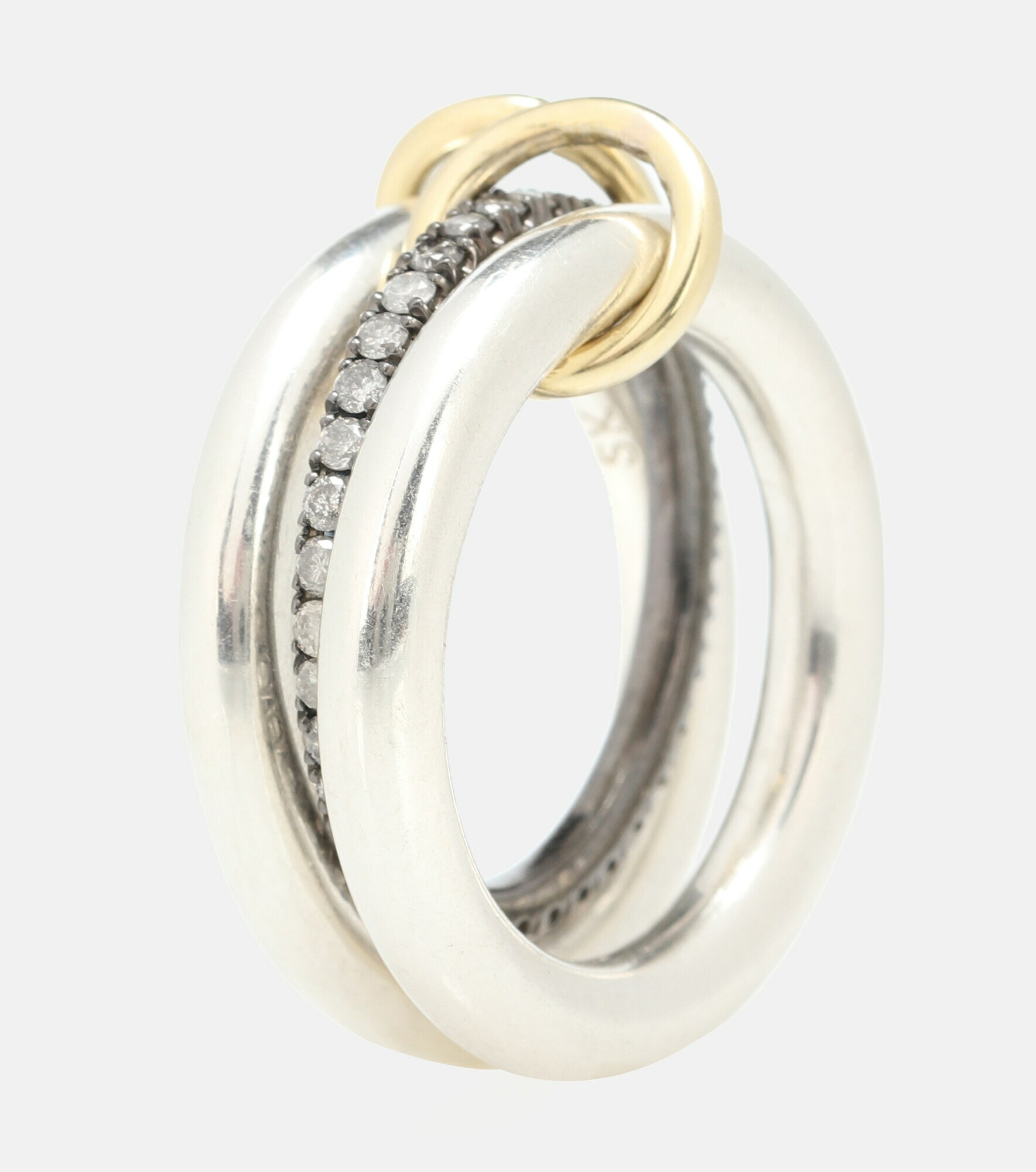 Spinelli Kilcollin - Libra Noir sterling silver and 18kt gold rings ...