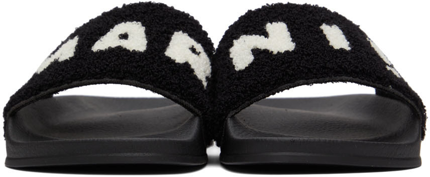 Marni Black Terrycloth Slides Marni