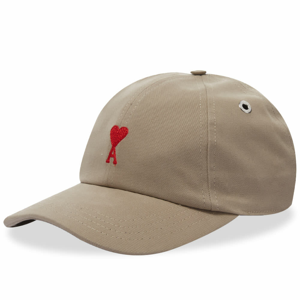 AMI Men's Small A Canvas Cap in Beige AMI