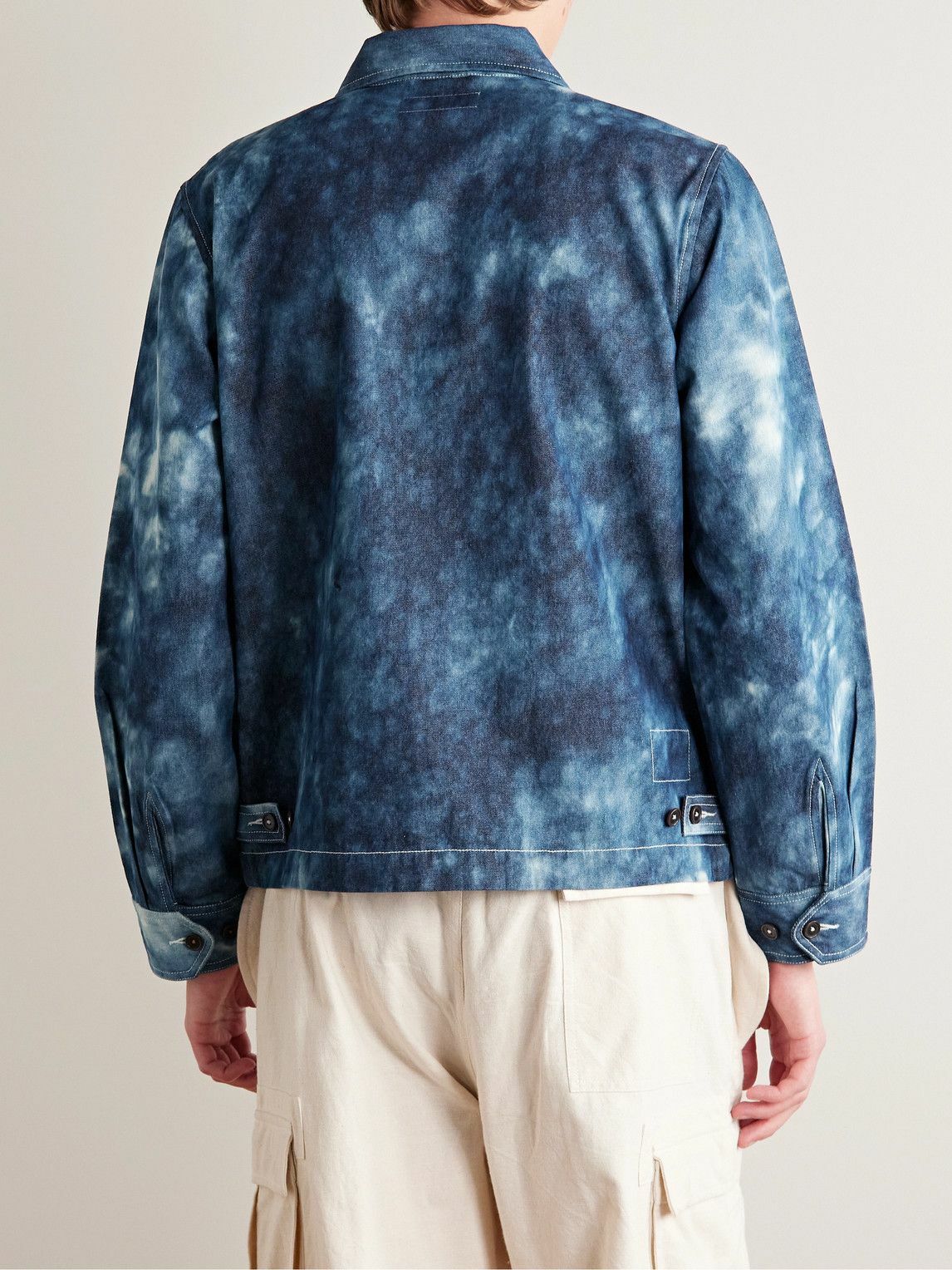 Universal Works - Windcheater II Tie-Dyed Denim Jacket - Blue Universal ...