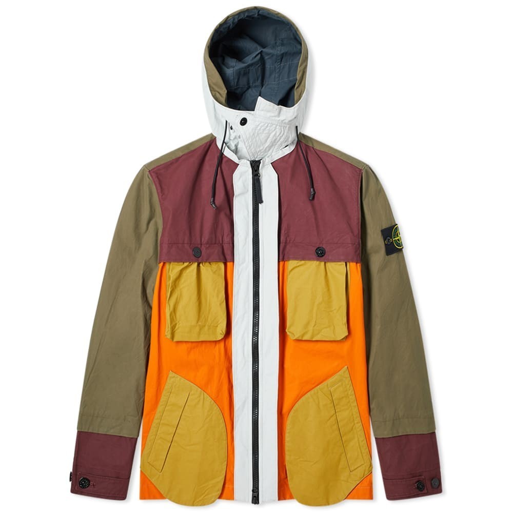Stone Island Reflective Patchwork Double Layered Jacket Stone Island