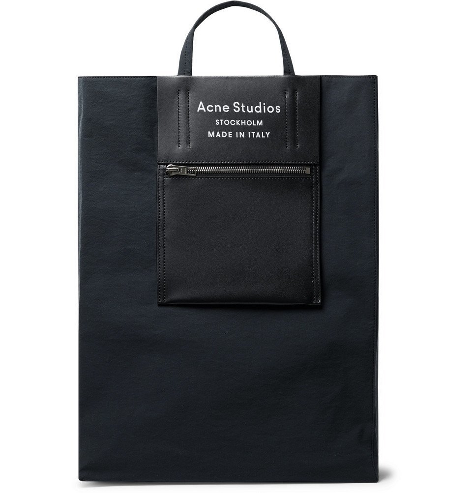 Acne Studios - Leather-Trimmed Nylon Tote Bag - Black Acne Studios