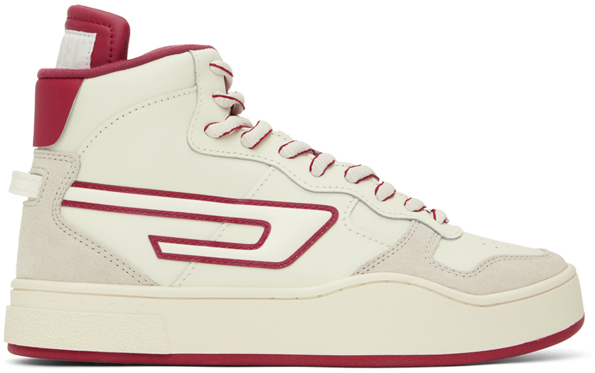 Diesel Off-White & Red S-Ukiyo Mid X Sneakers Diesel