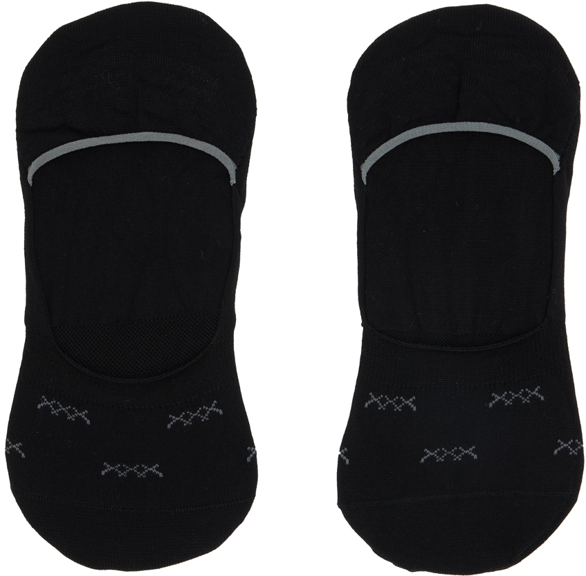 Ermenegildo Zegna Three-Pack Black Cotton 'Sockless' Socks Ermenegildo ...