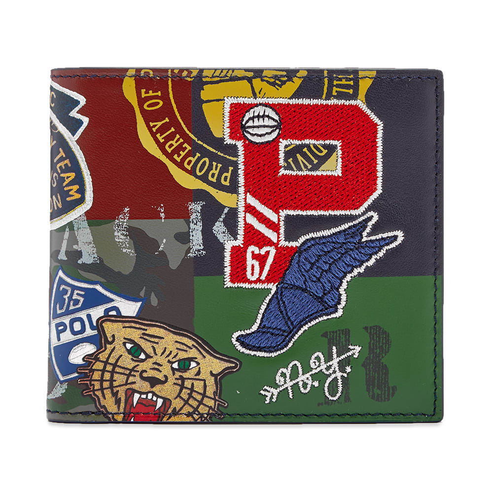 Polo Ralph Lauren Motif Patchwork Billfold Wallet Polo Ralph Lauren