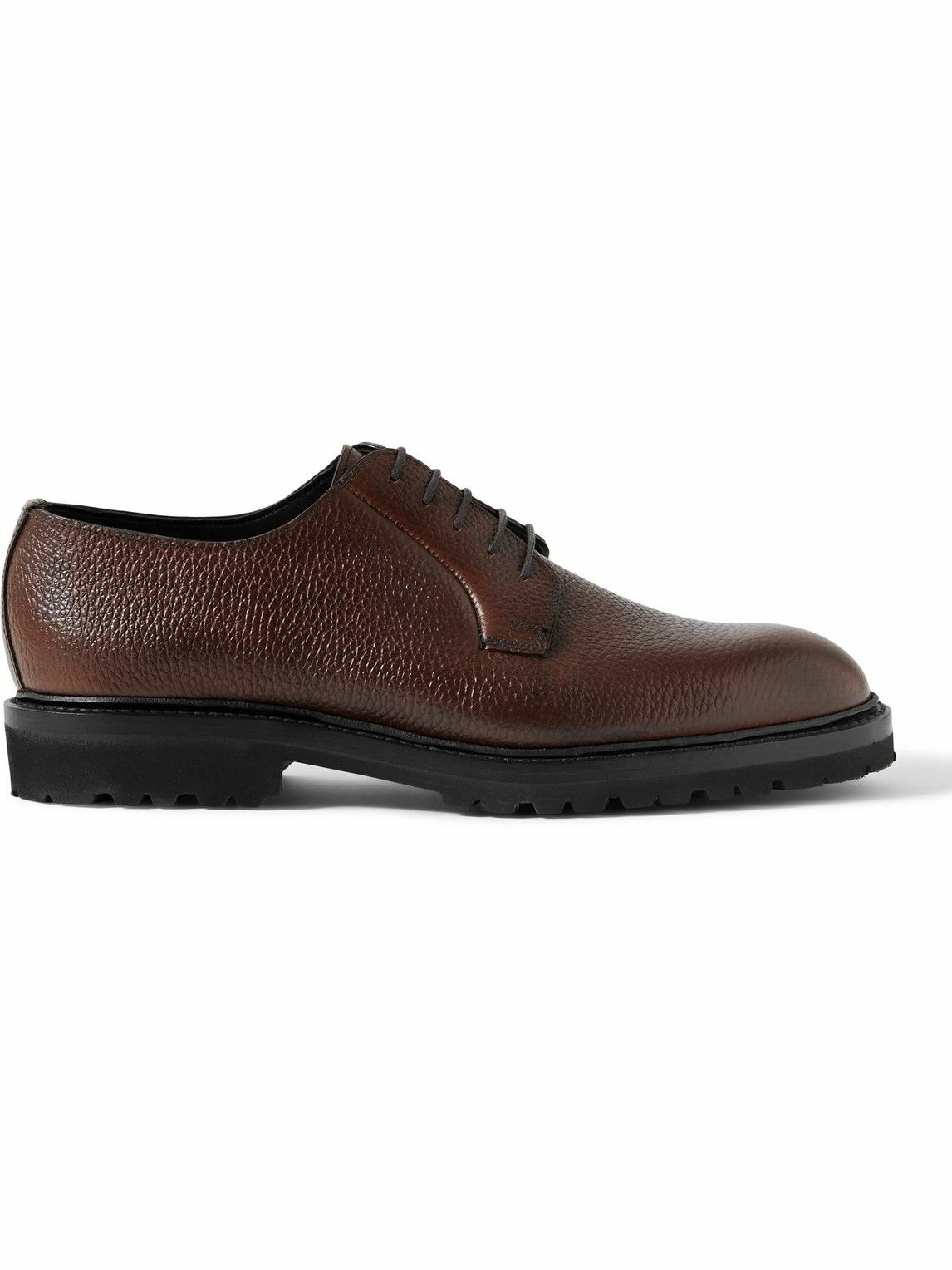 George Cleverley - Archie Full-Grain Leather Derby Shoes - Brown George ...