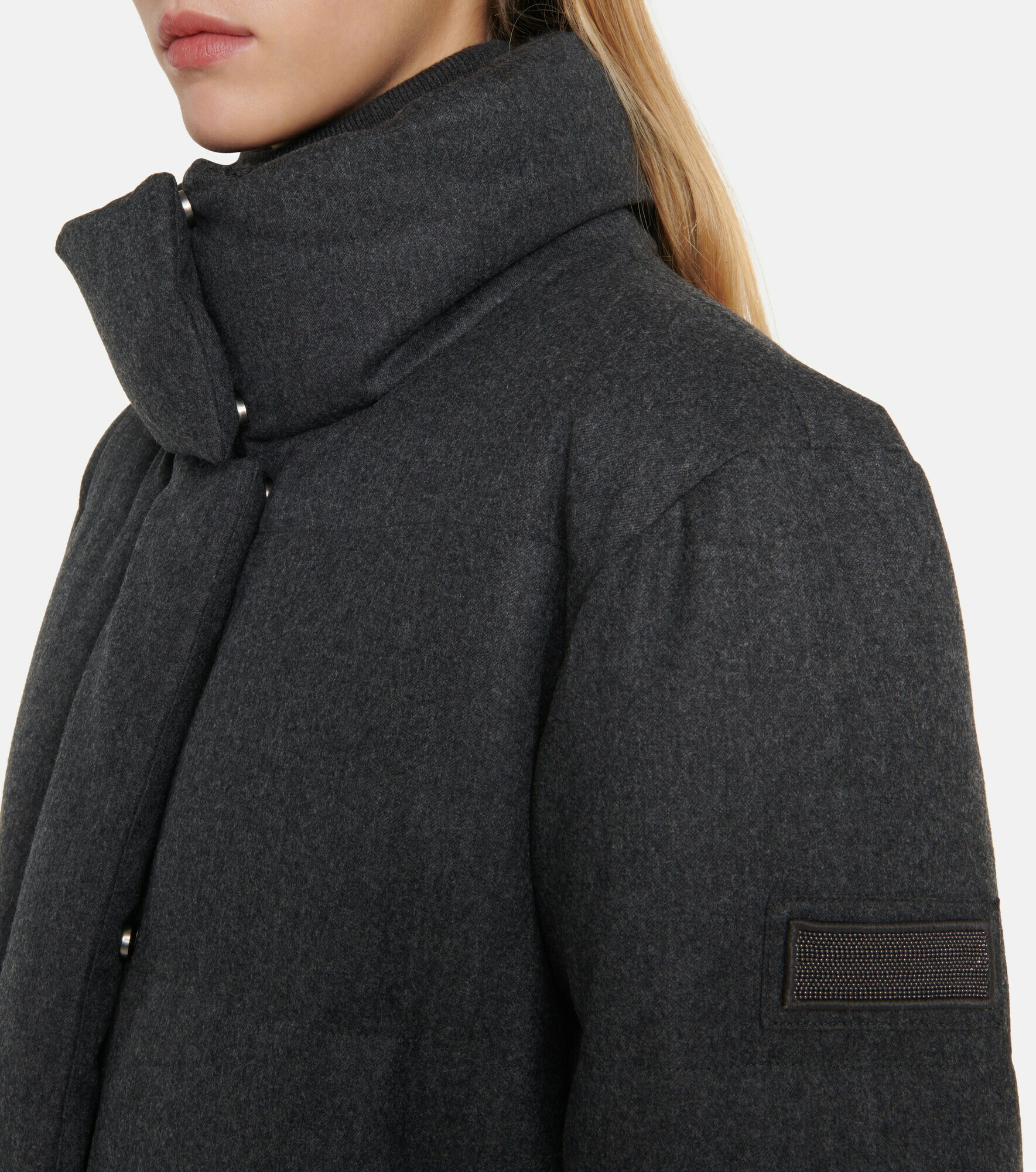 Brunello Cucinelli - Wool flannel padded jacket Brunello Cucinelli