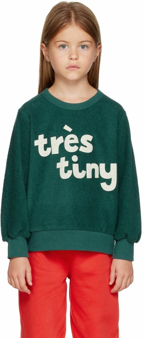 TINYCOTTONS Kids Green 'Très Tiny' Sweatshirt TINYCOTTONS