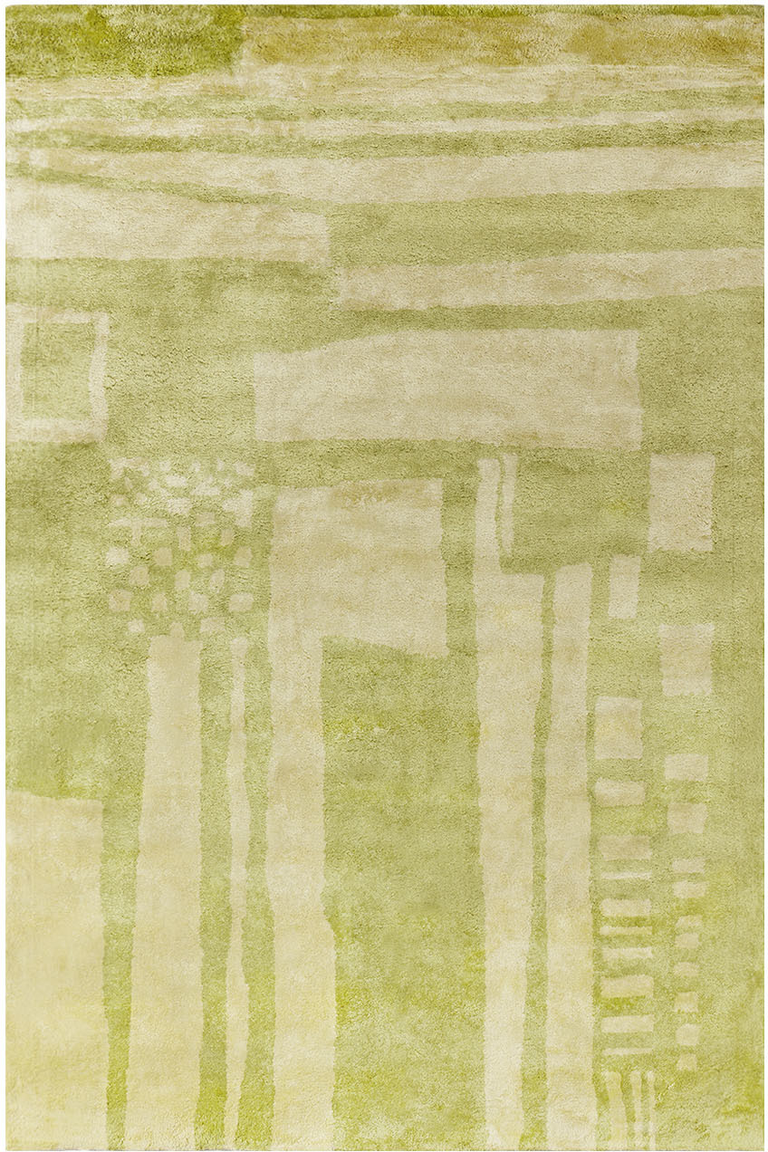 Cold Picnic Green Battenberg Rug