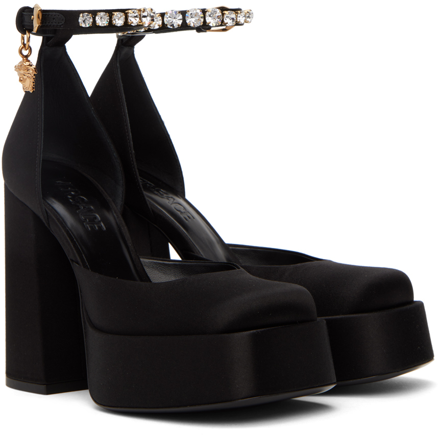 Versace Black Medusa Aevitas Platform Heels Versace