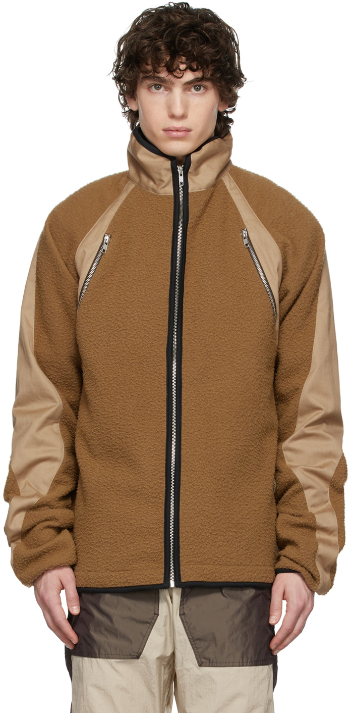 Arnar Már Jónsson Tan Fleece Track Jacket Arnar Mar Jonsson