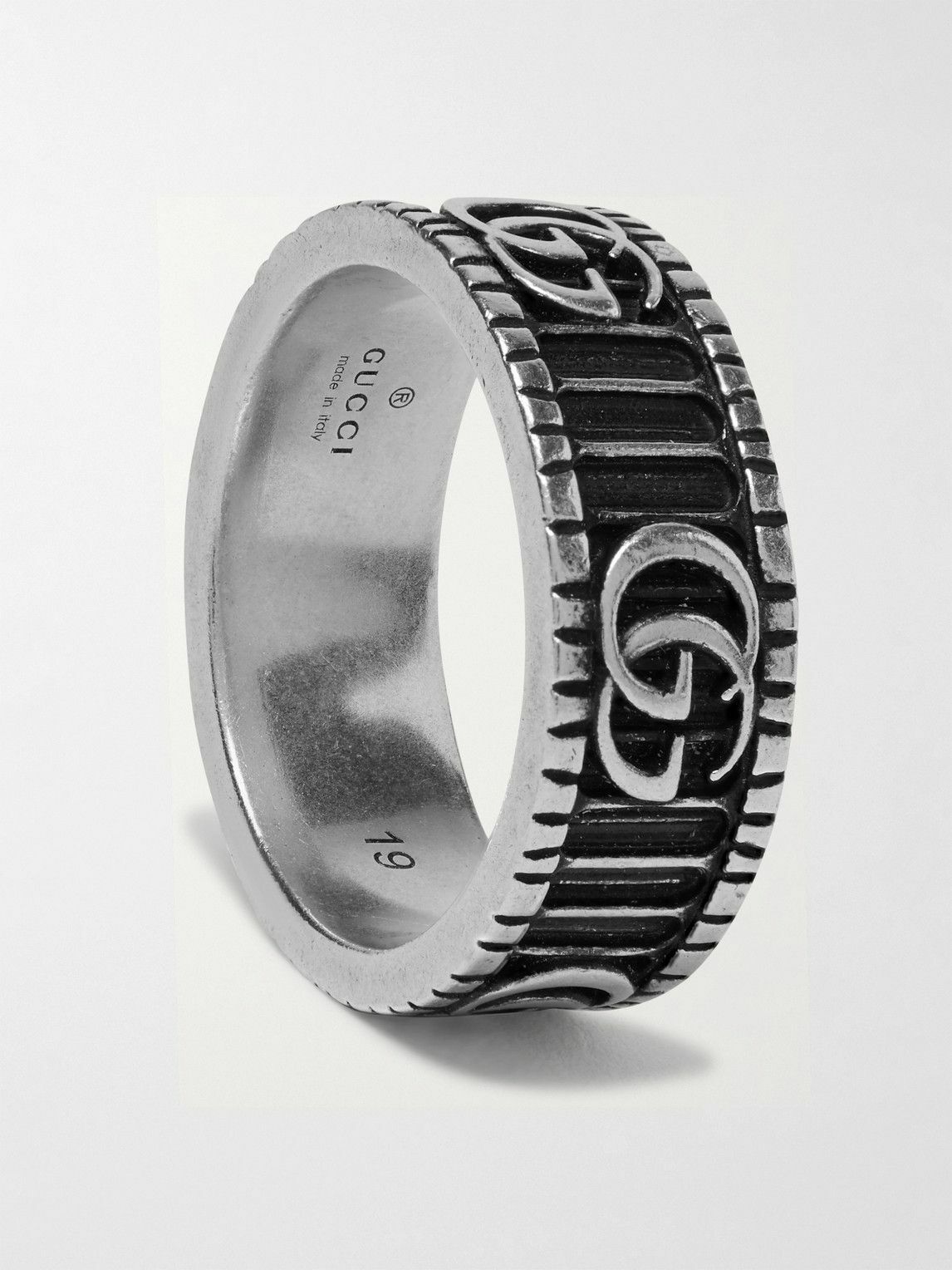 GUCCI - Engraved Silver Ring - Silver Gucci