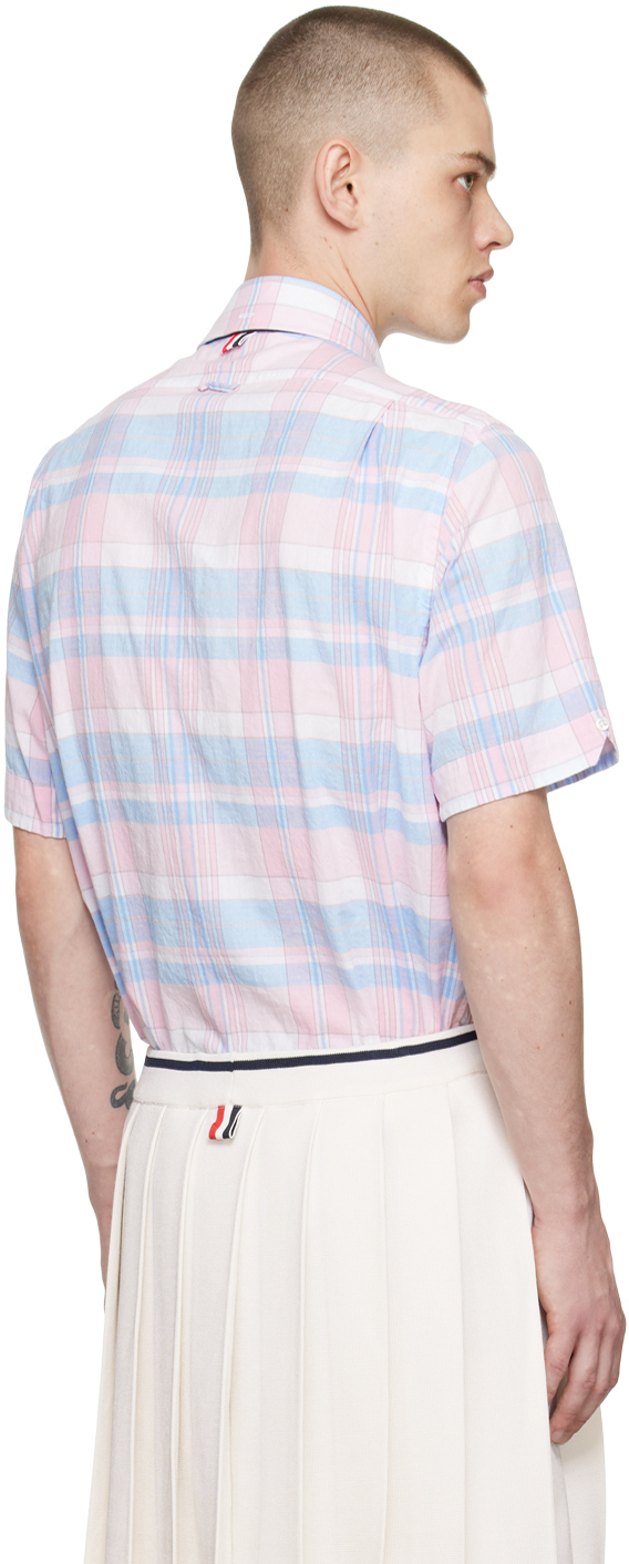 Thom Browne Blue & Pink Check Shirt Thom Browne