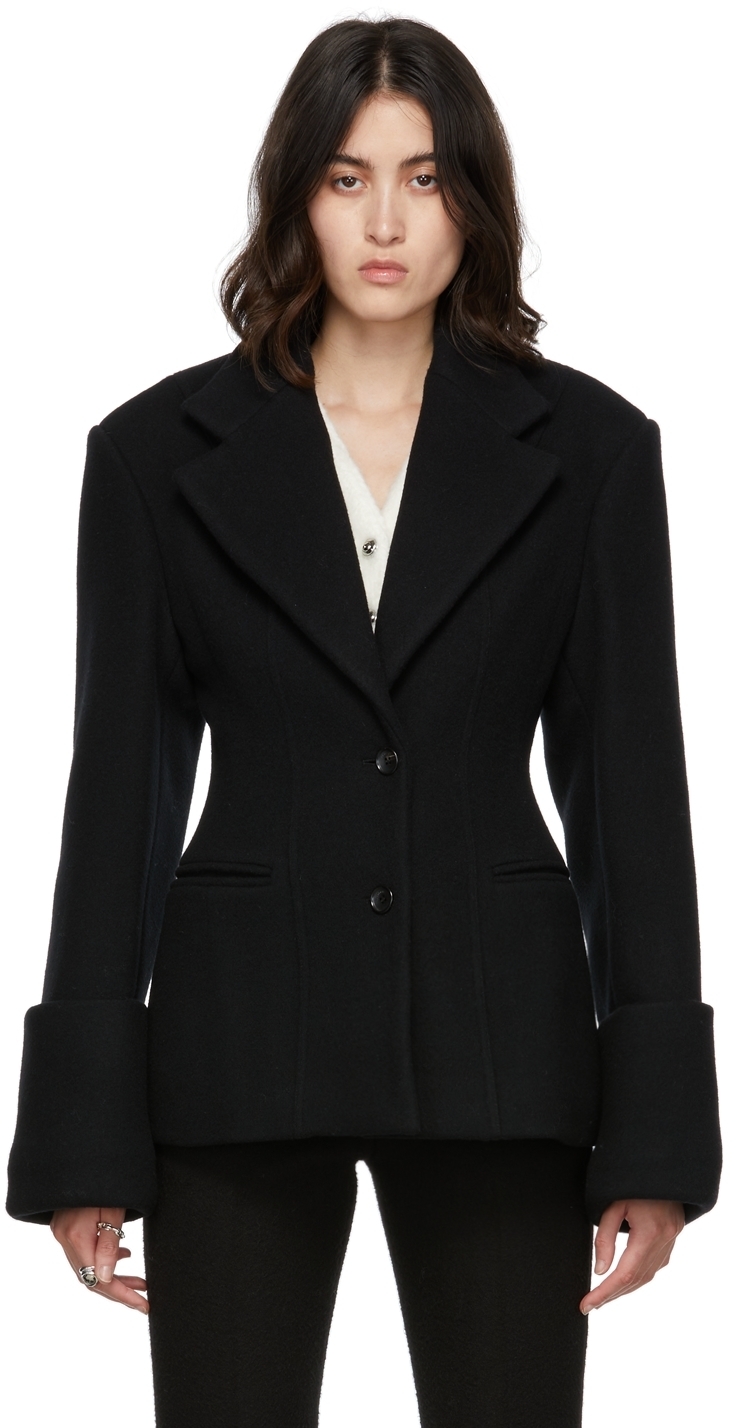 We11done Black Big Cuffs Jacket We11done