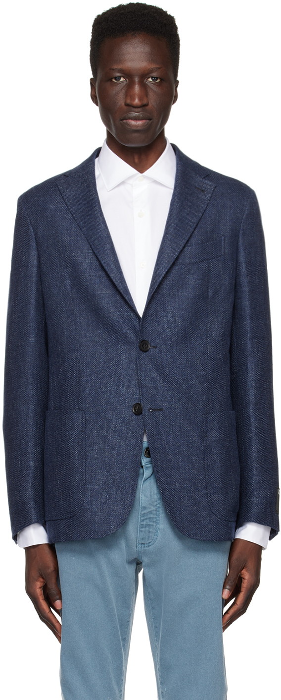 ZEGNA Blue Two-Button Blazer Zegna