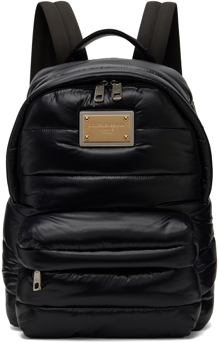 Dolce & Gabbana Black Padded Backpack Dolce & Gabbana