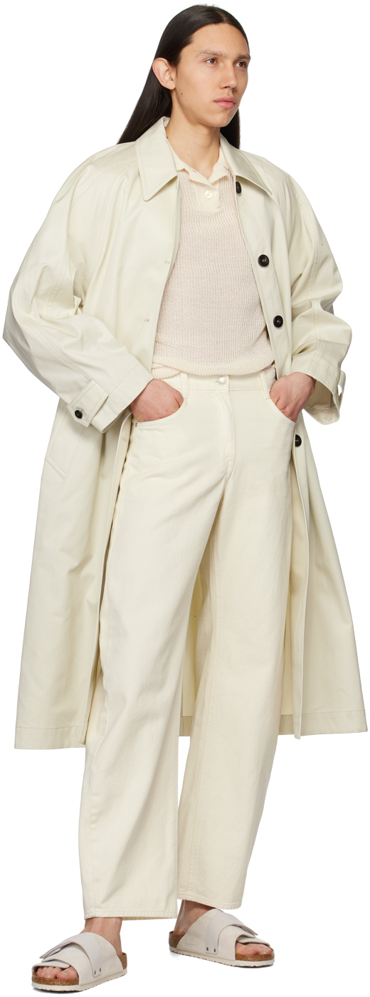 LOW CLASSIC Off-White Ventile Trench Coat Low Classic
