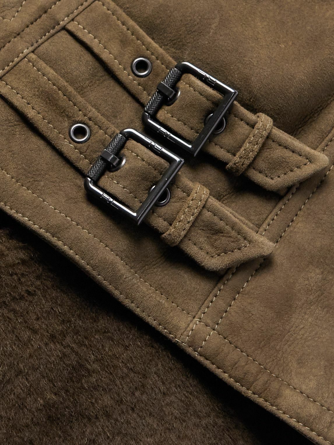 Ralph Lauren Purple label - Suede Shearling Jacket - Green Ralph Lauren ...