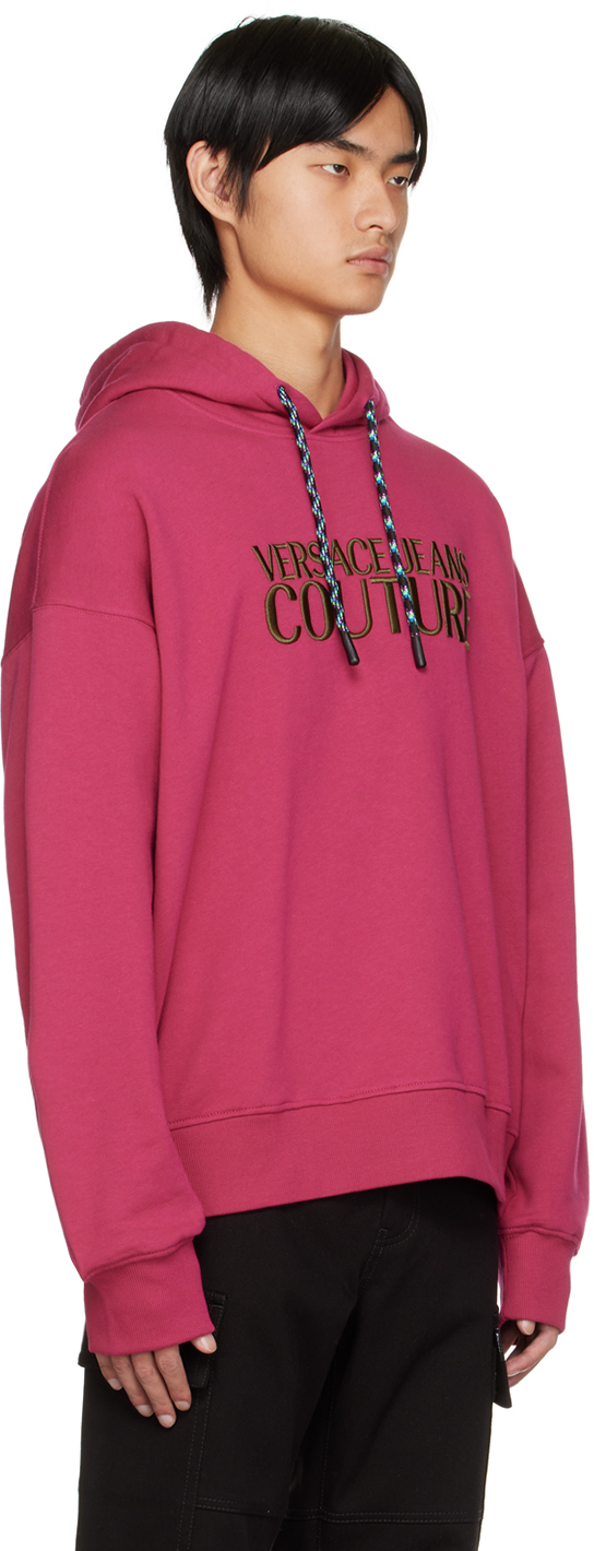 Versace Jeans Couture Pink Drawstring Hoodie Versace