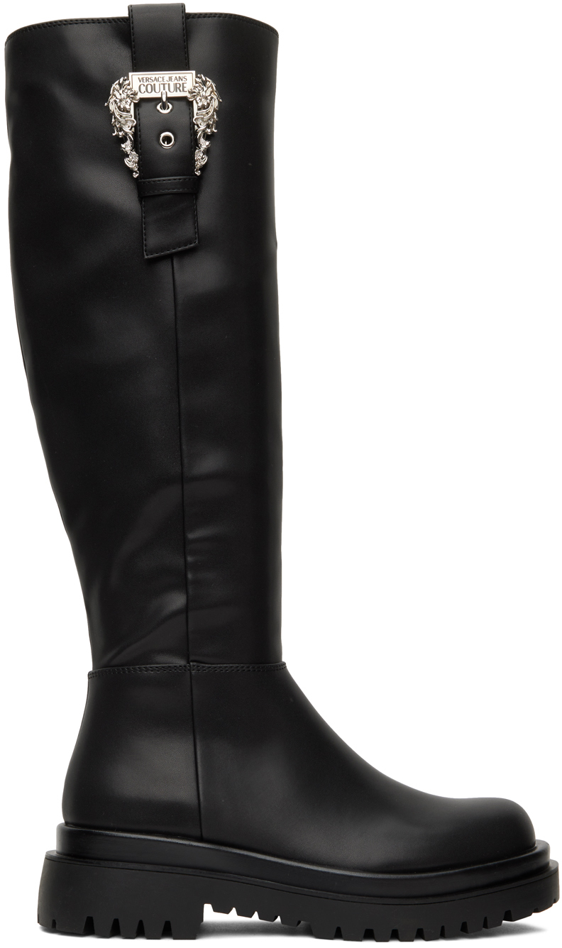 Versace Jeans Couture Black Drew Tall Boots Versace