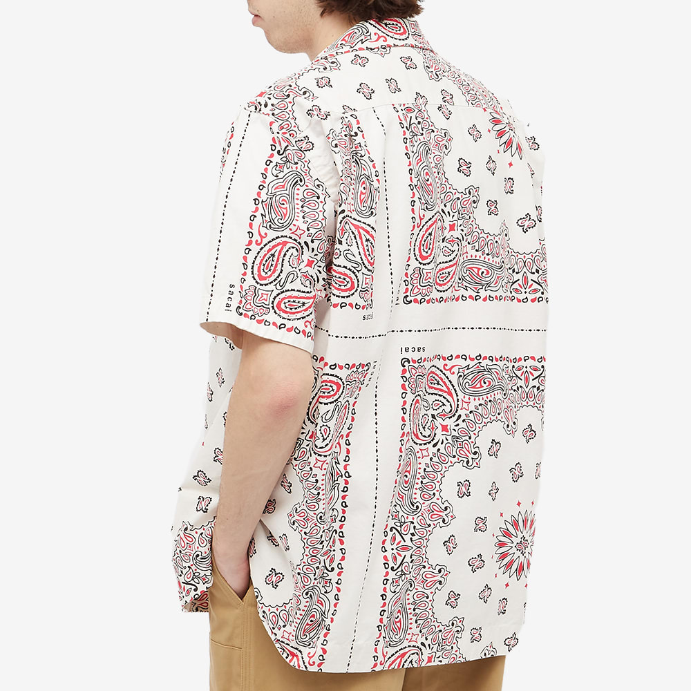 Sacai Men's Bandana Print Vacation Shirt in Off White Sacai