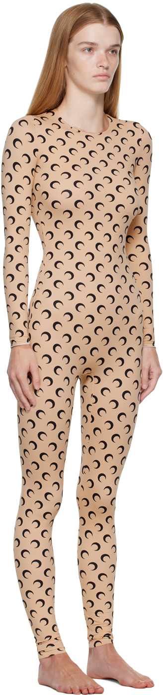 Marine Serre Beige Moon Catsuit Marine Serre