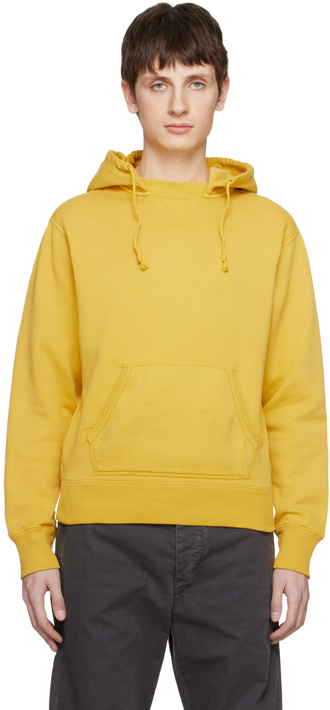 RRL Yellow Garment-Dyed Hoodie RRL
