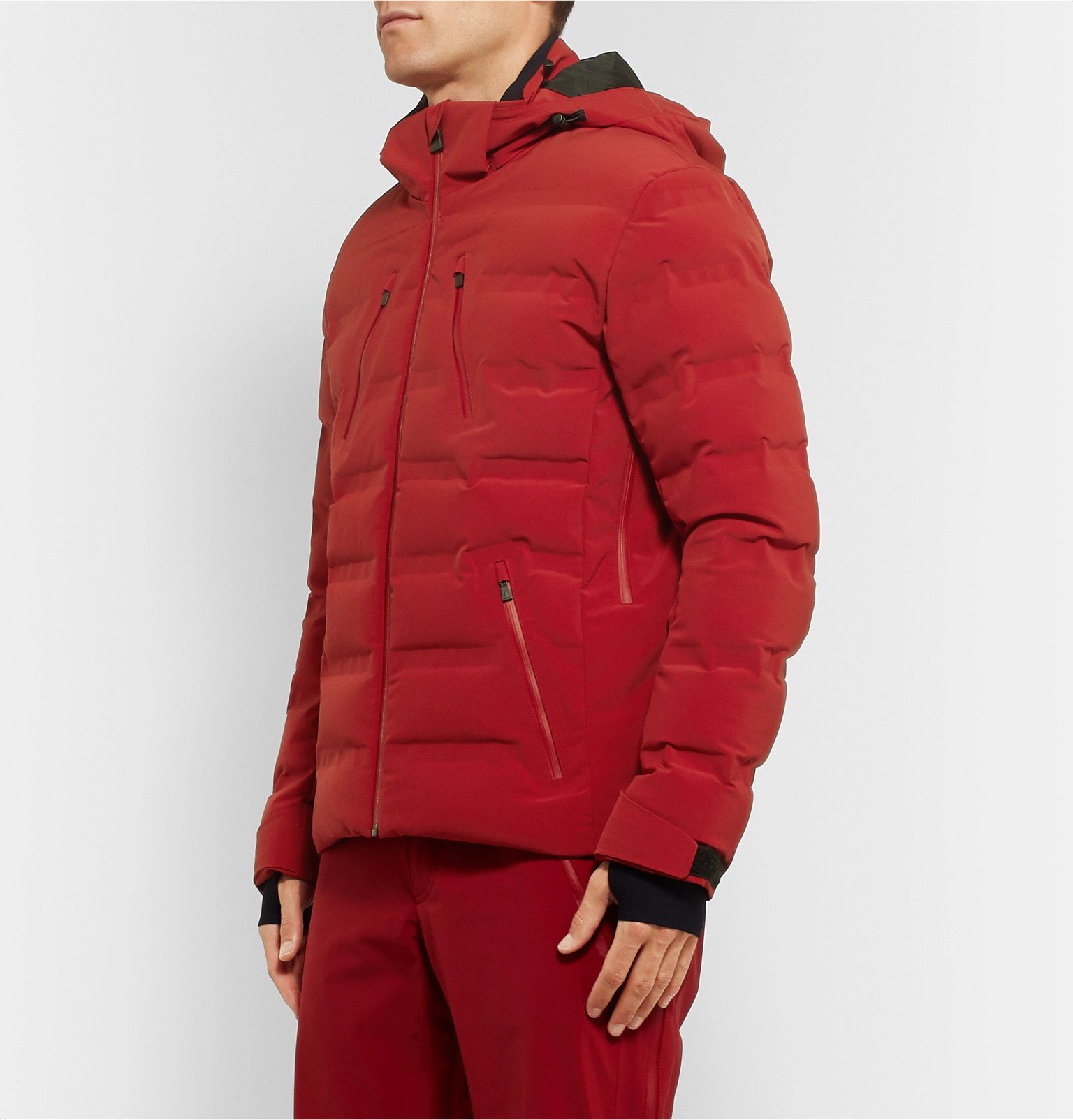 Aztech Mountain - Nuke Suit Waterproof Hooded Down Ski Jacket - Red ...