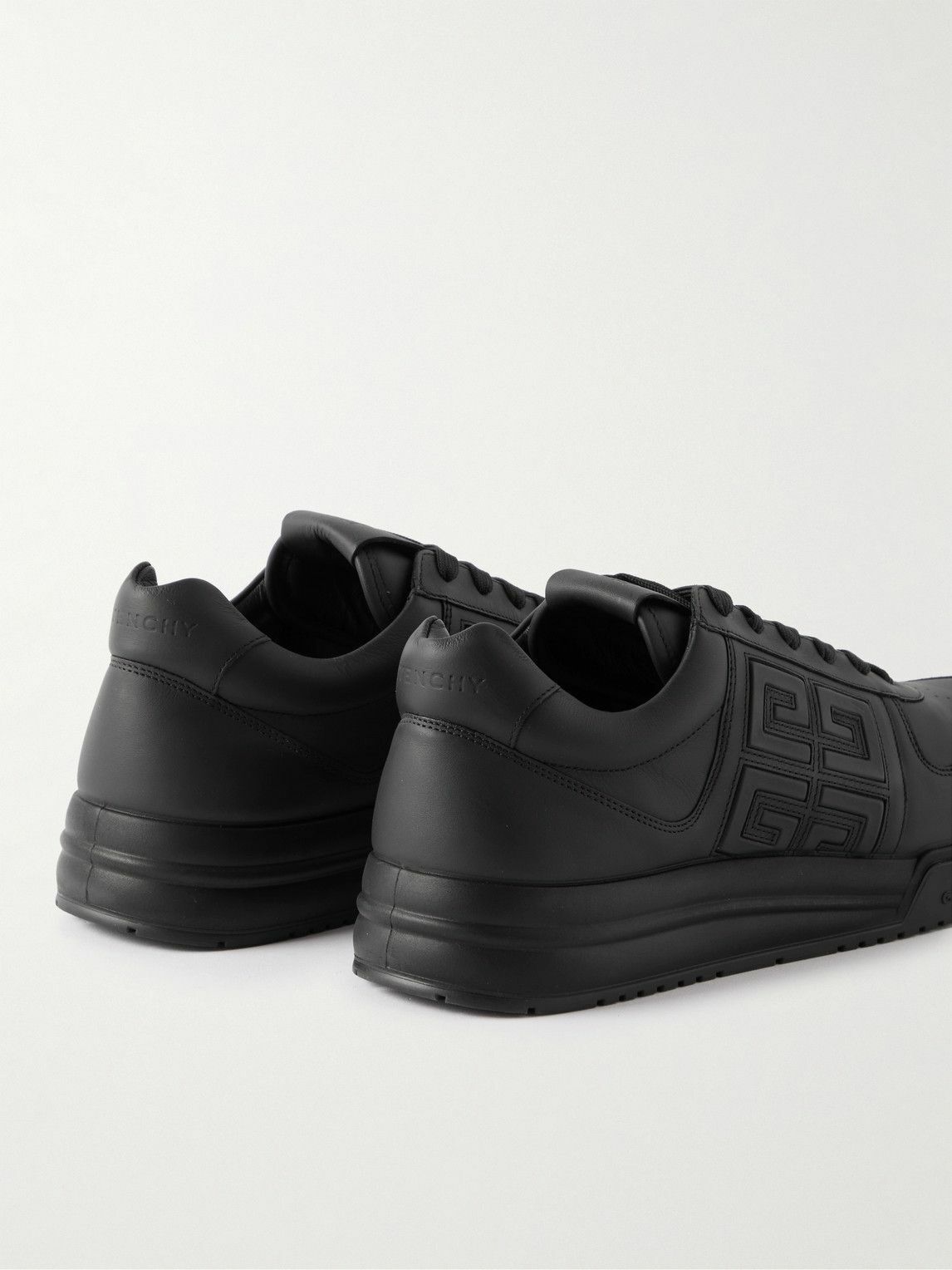 Givenchy - G4 Logo-Embossed Leather Sneakers - Black Givenchy