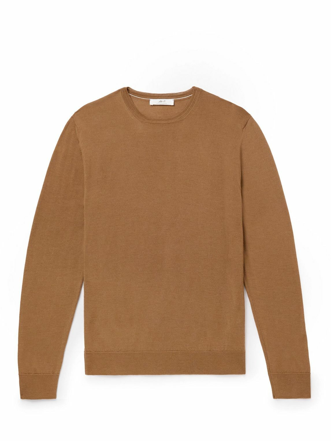 Mr P. - Slim-Fit Merino Wool Sweater - Brown Mr P.