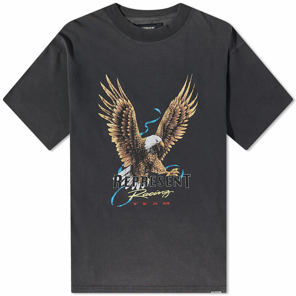 Represent Men's Racing Team Eagle T-Shirt in Vintage Black Represent