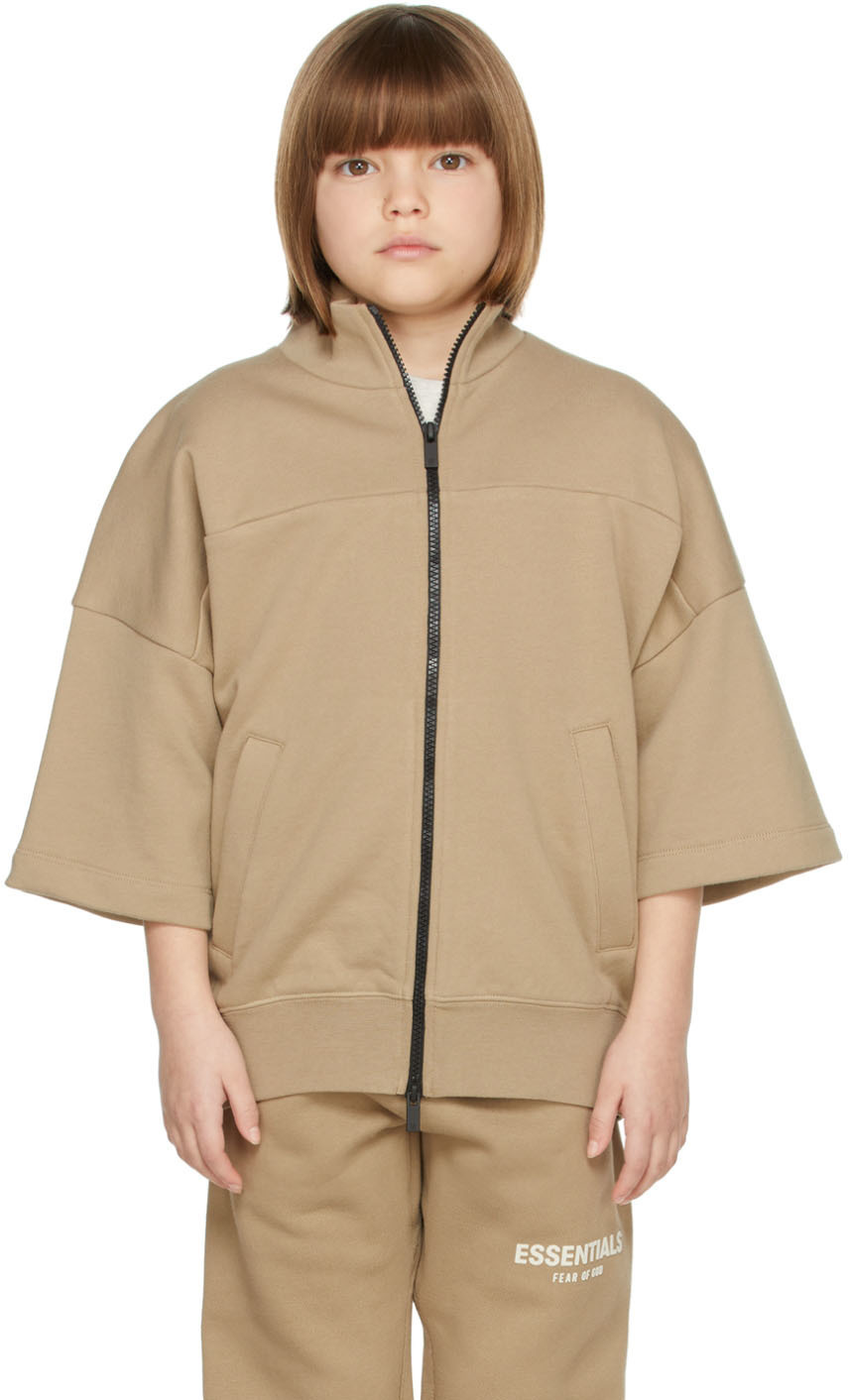 Essentials Kids Tan Three-Quarter Sleeve Jacket