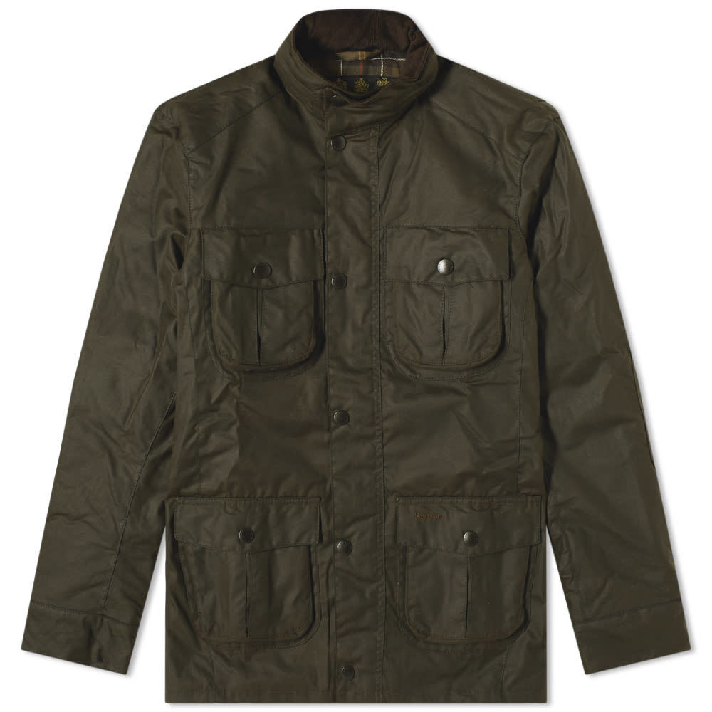 Barbour Corbridge Wax Jacket Olive Barbour x Wood Wood