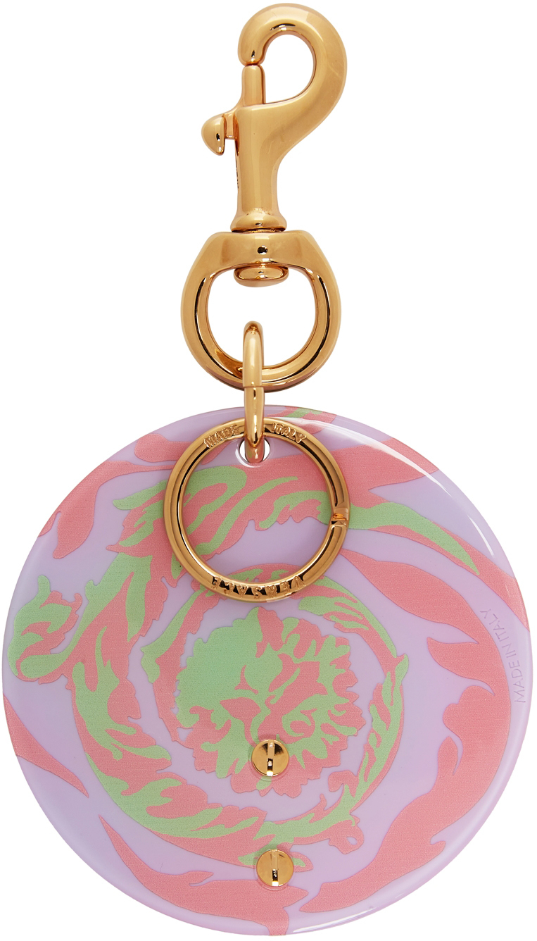 Versace Green & Purple 'La Medusa' Keychain Versace