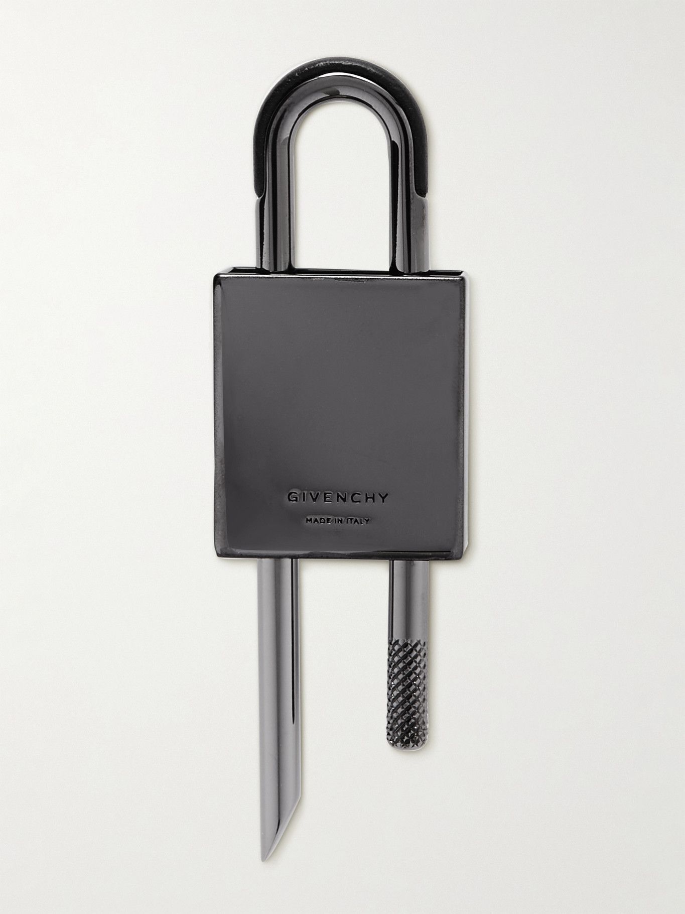 Givenchy - Logo-Detailed Leather-Trimmed Two-Tone Metal Padlock Givenchy