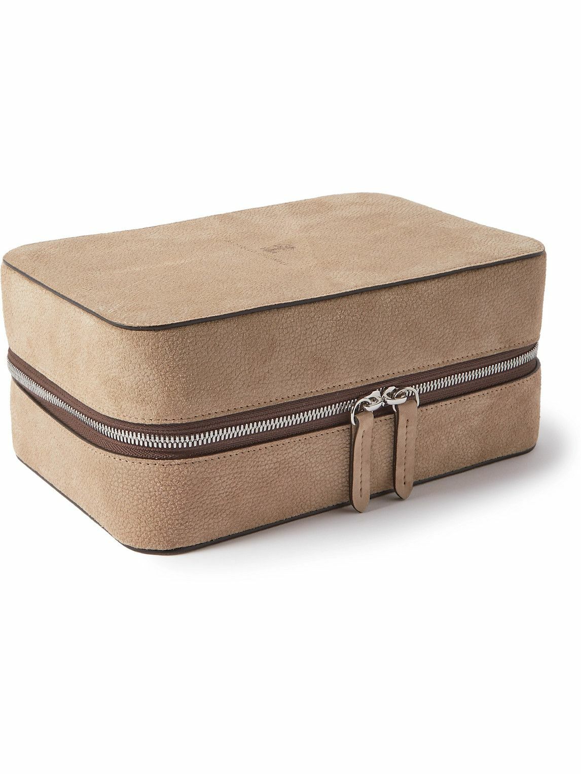 Brunello Cucinelli - Logo-Print Full-Grain Suede Glasses Case Brunello ...