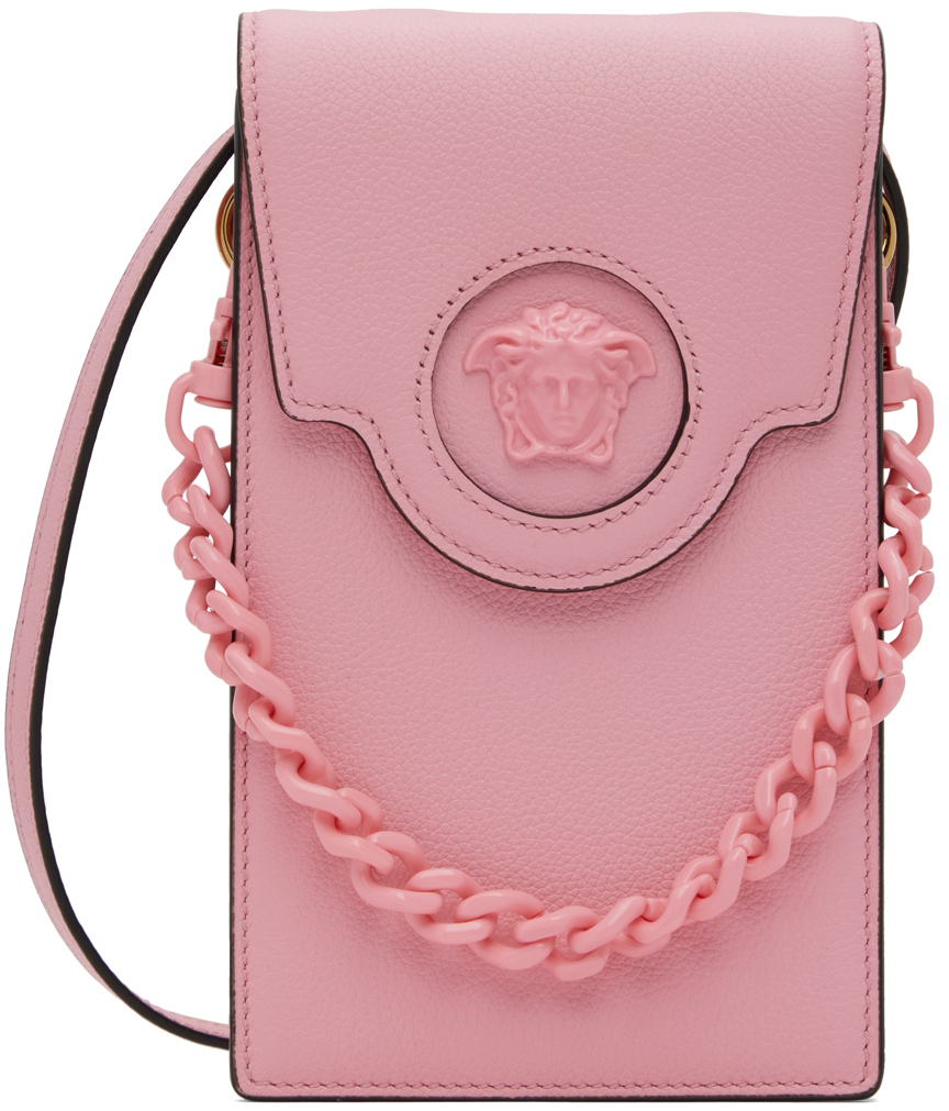Versace Pink 'La Medusa' Phone Bag Versace
