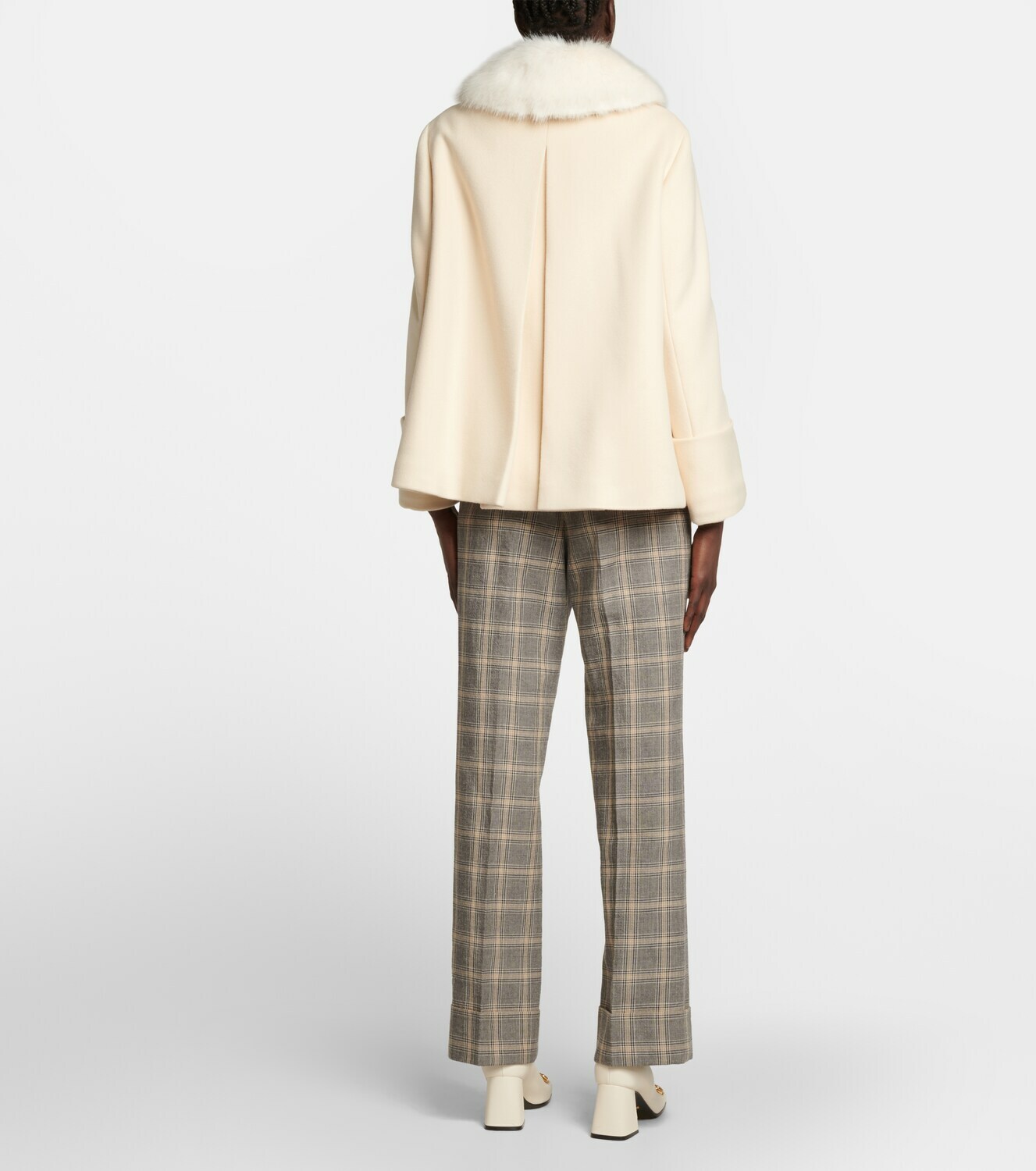 Gucci - Faux fur-trimmed wool jacket Gucci