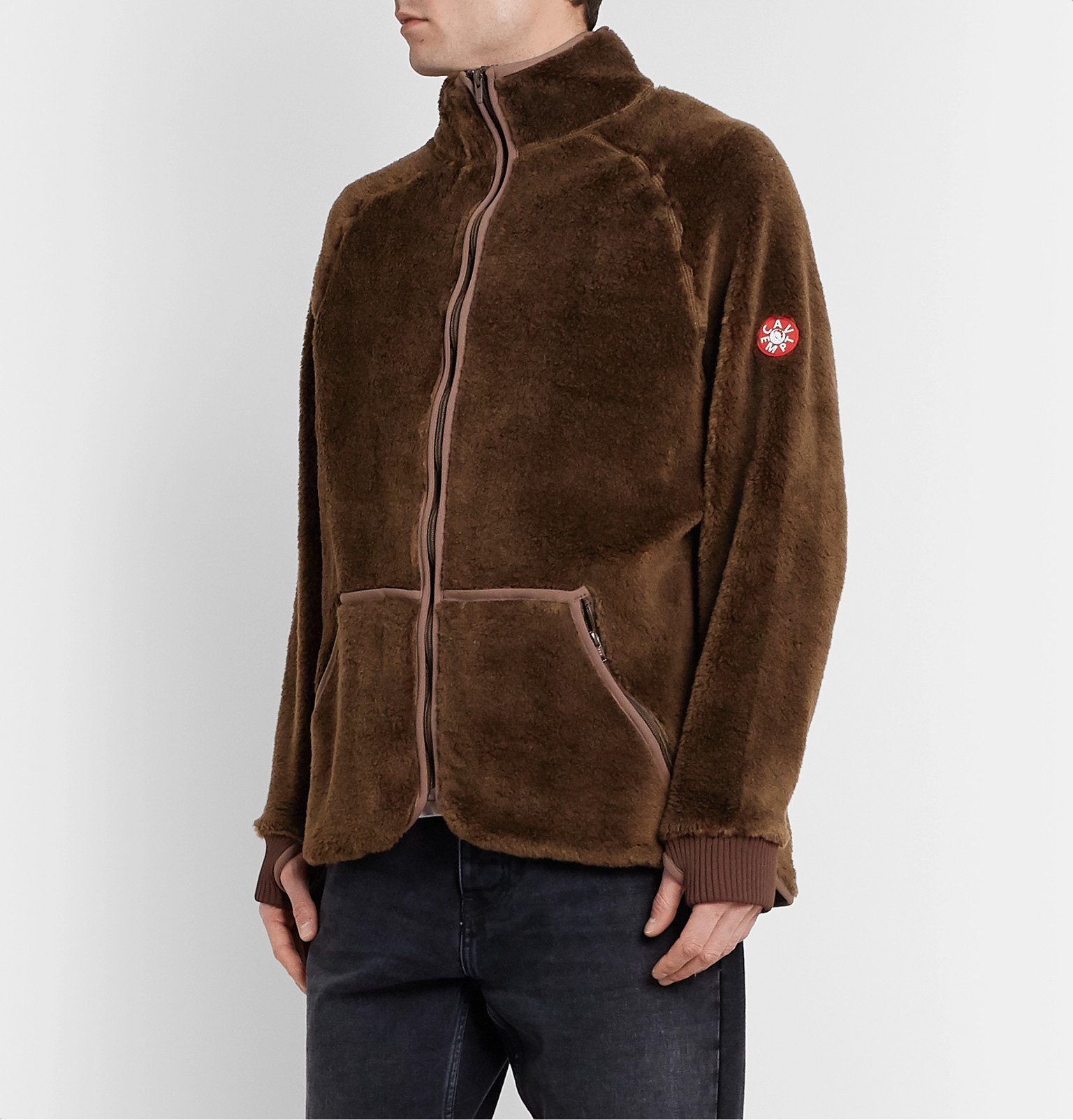 Cav Empt - Logo-Appliquéd Fleece Jacket - Brown Cav Empt
