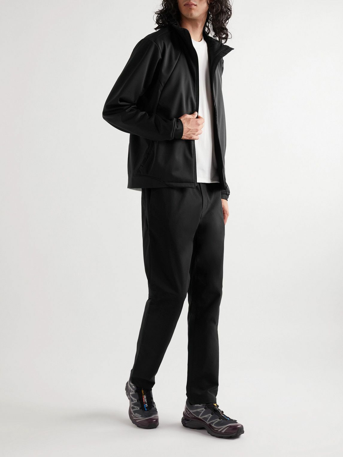 Goldwin - Logo-Print Hooded Ski Jacket - Black Goldwin