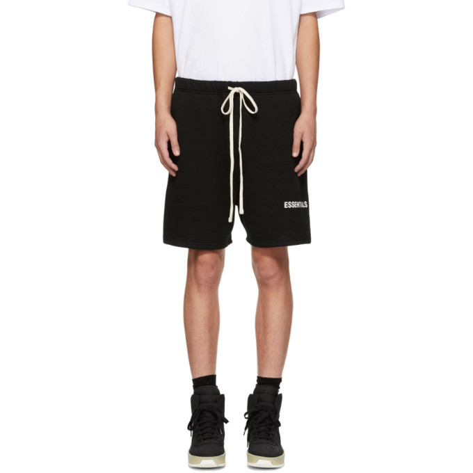 Essentials Black Logo Shorts Essentials
