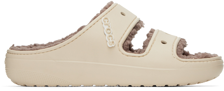 Crocs Beige Classic Cozzzy Sandals Crocs