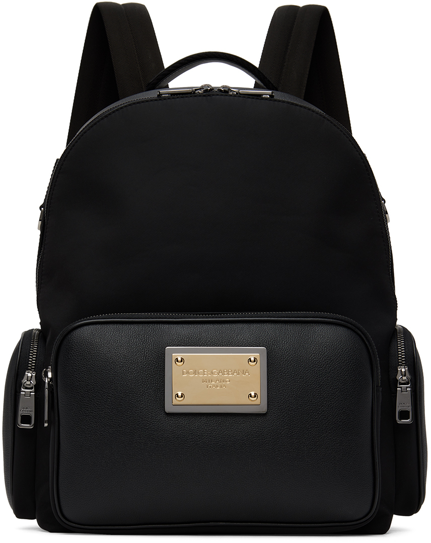 Dolce & Gabbana Black Nylon & Calfskin Backpack Dolce & Gabbana