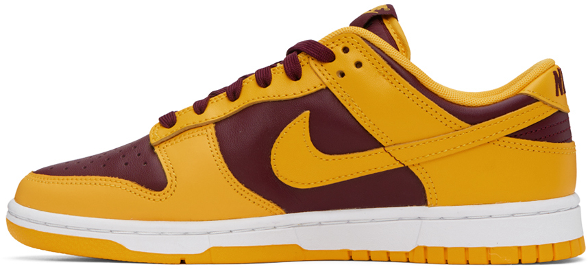 Nike Yellow & Burgundy Dunk Low Sneakers Nike