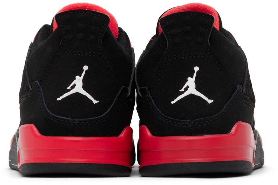Nike Jordan Kids Black & Red Jordan 4 Retro Red Thunder Little Kids ...
