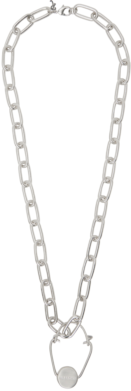 Raf Simons Silver Bottle Cap Necklace Raf Simons