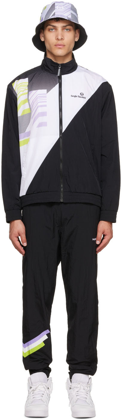 Sergio Tacchini Black & White Checkered Tracksuit Set Sergio Tacchini