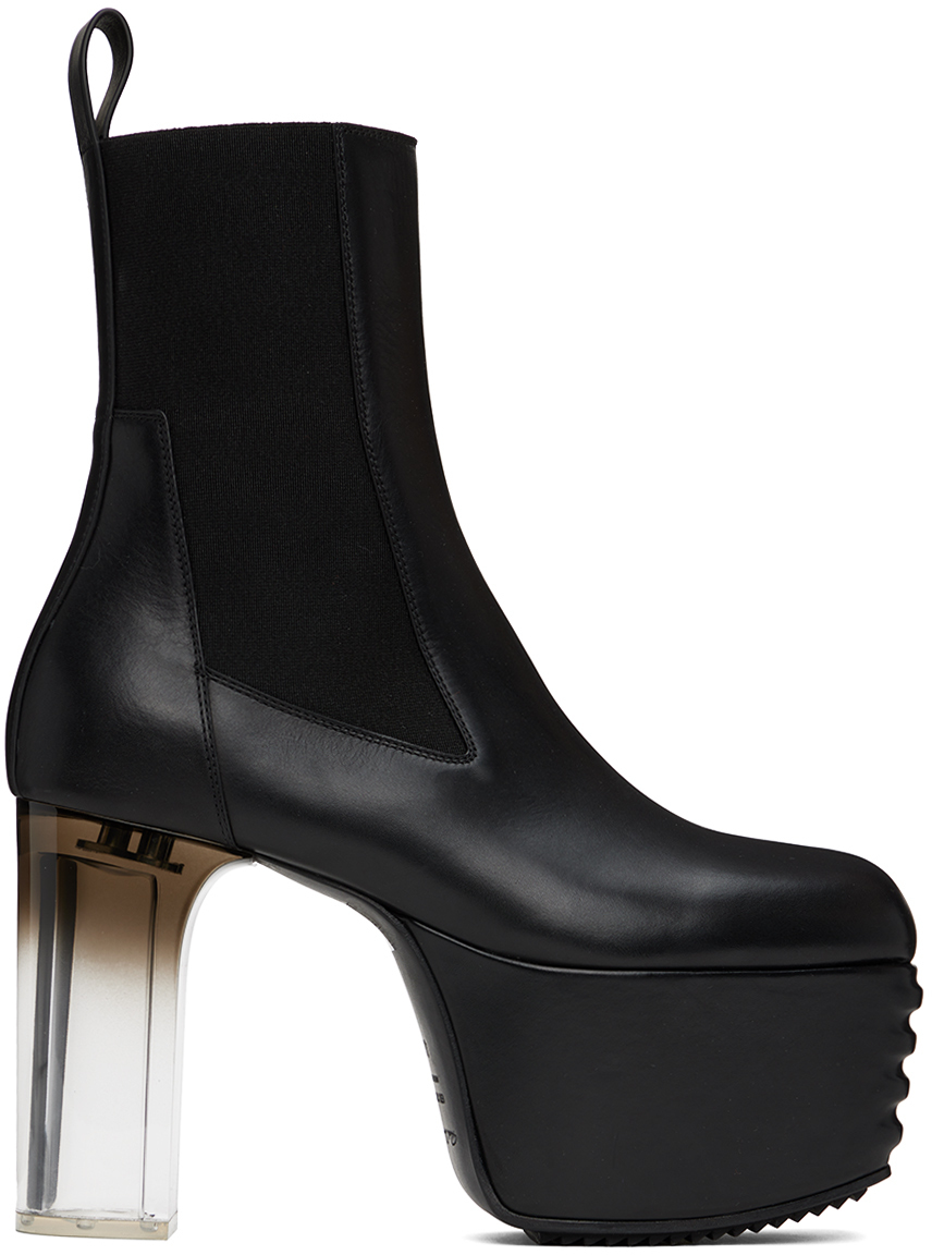Rick Owens Black Minimal Grill Boots Rick Owens